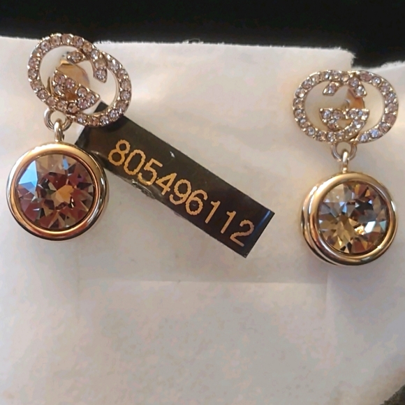 Gucci | Jewelry | Gucci Rhinestone Earrings | Poshmark